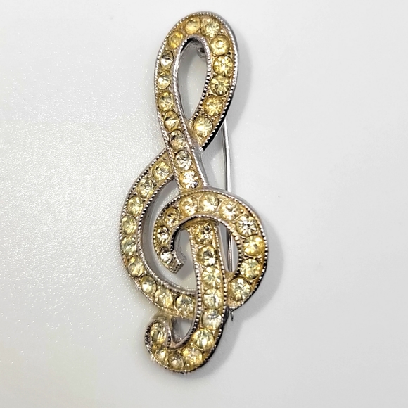 Jewelry | Vintage Ora Treble Clef Musical Note Pin | Poshmark